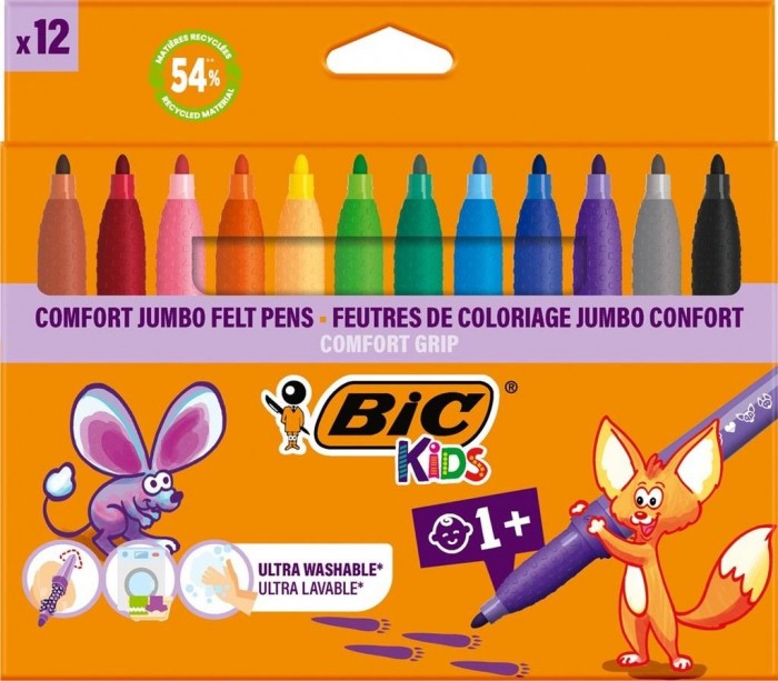 Flamastry 12kol BIC KIDS COMFORT JUMBO